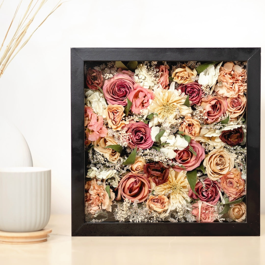 Black Shadow Box - Fresh Flower Preservation - Dried Flowers Forever